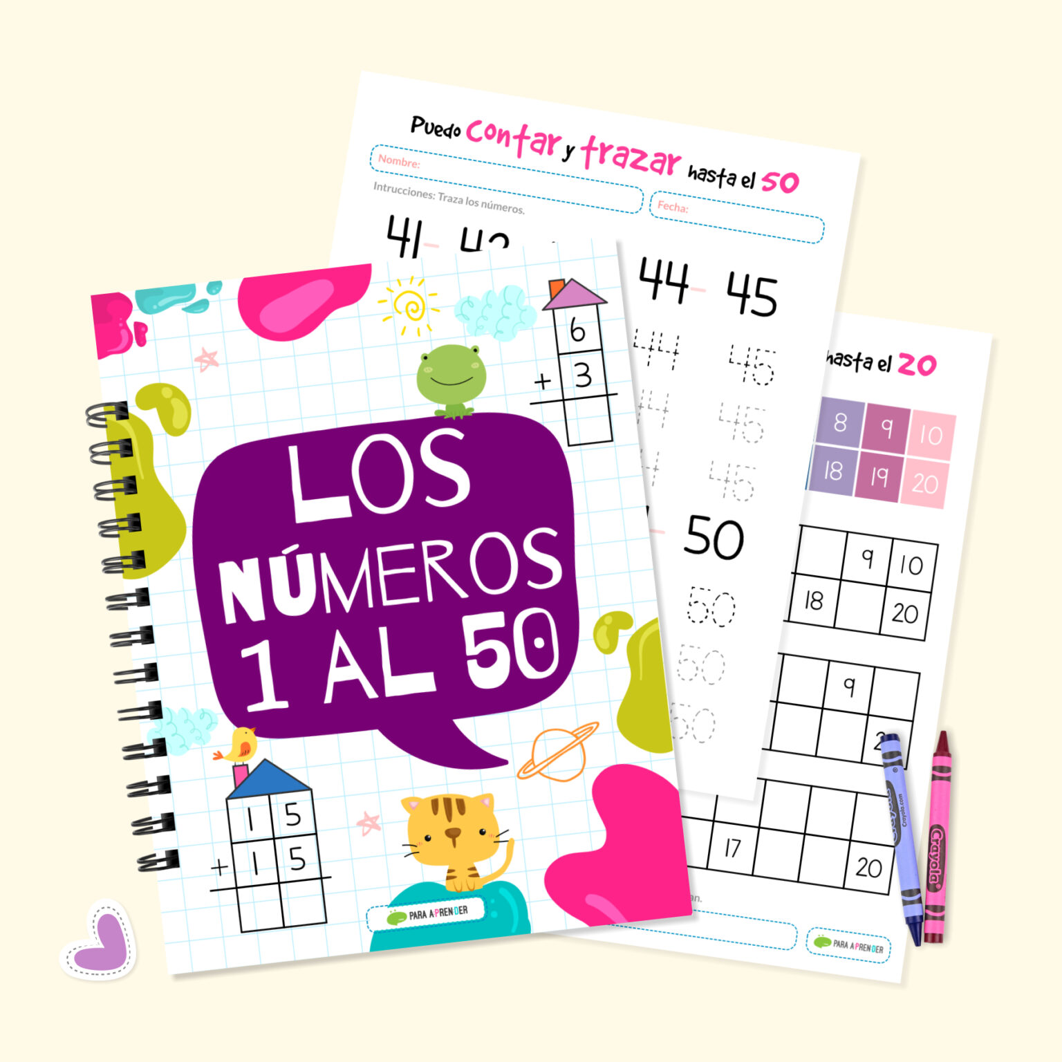 Los Números Del 1 Al 50 Para Preescolar Y Primaria 40 Pág.