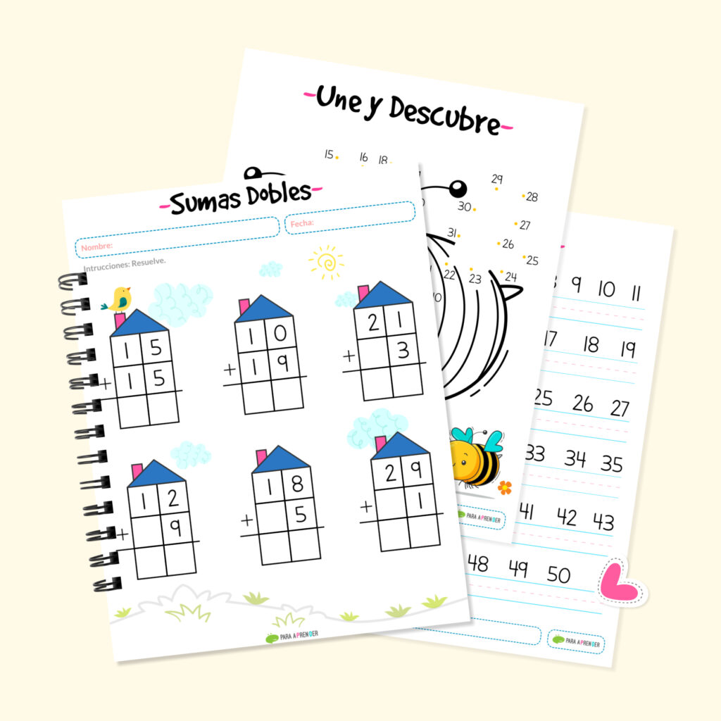 Los Números Del 1 Al 50 Para Preescolar Y Primaria 40 Pág.