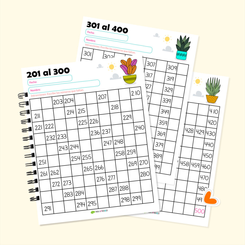 Números Del 1 Al 1000 Para Primaria Con Tablas Numéricas